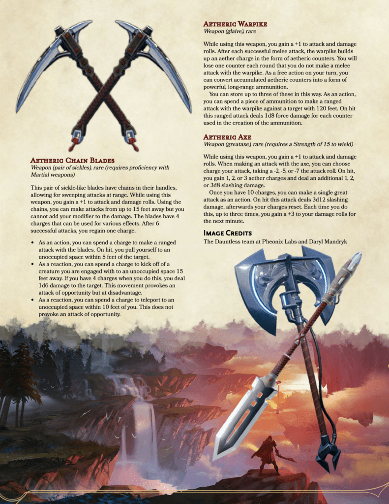 Aether Weapons – The Foundry
