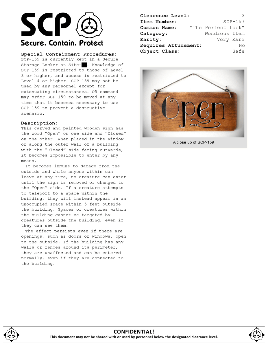 SCP Items: Batch II – The Foundry