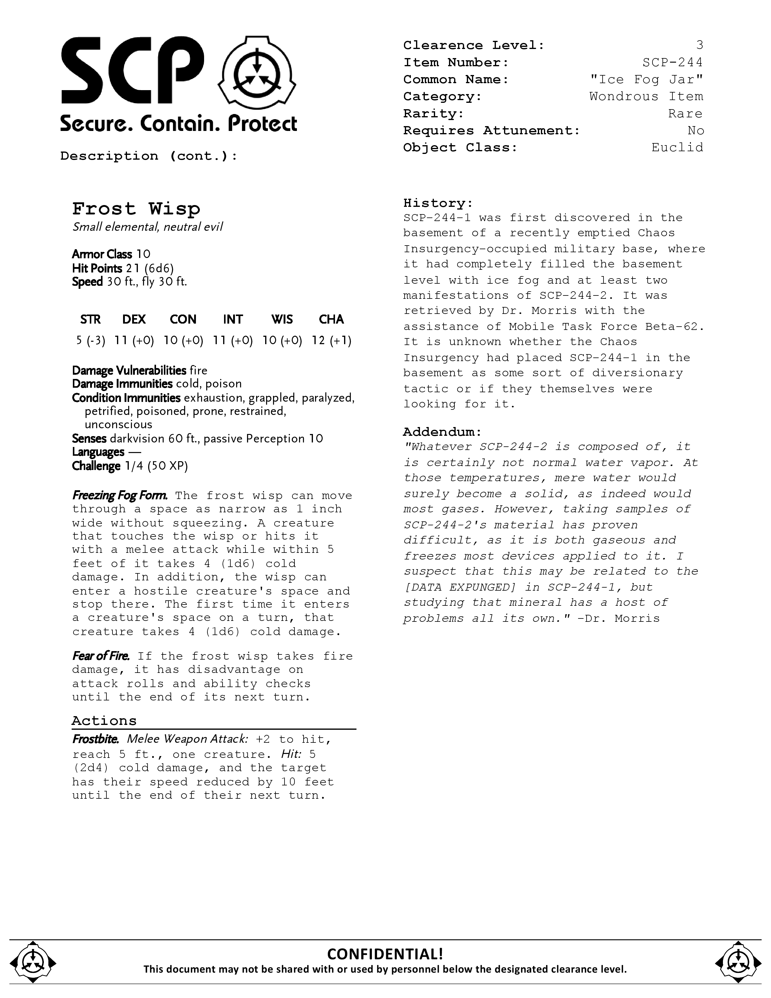 SCP Items: Batch II – The Foundry