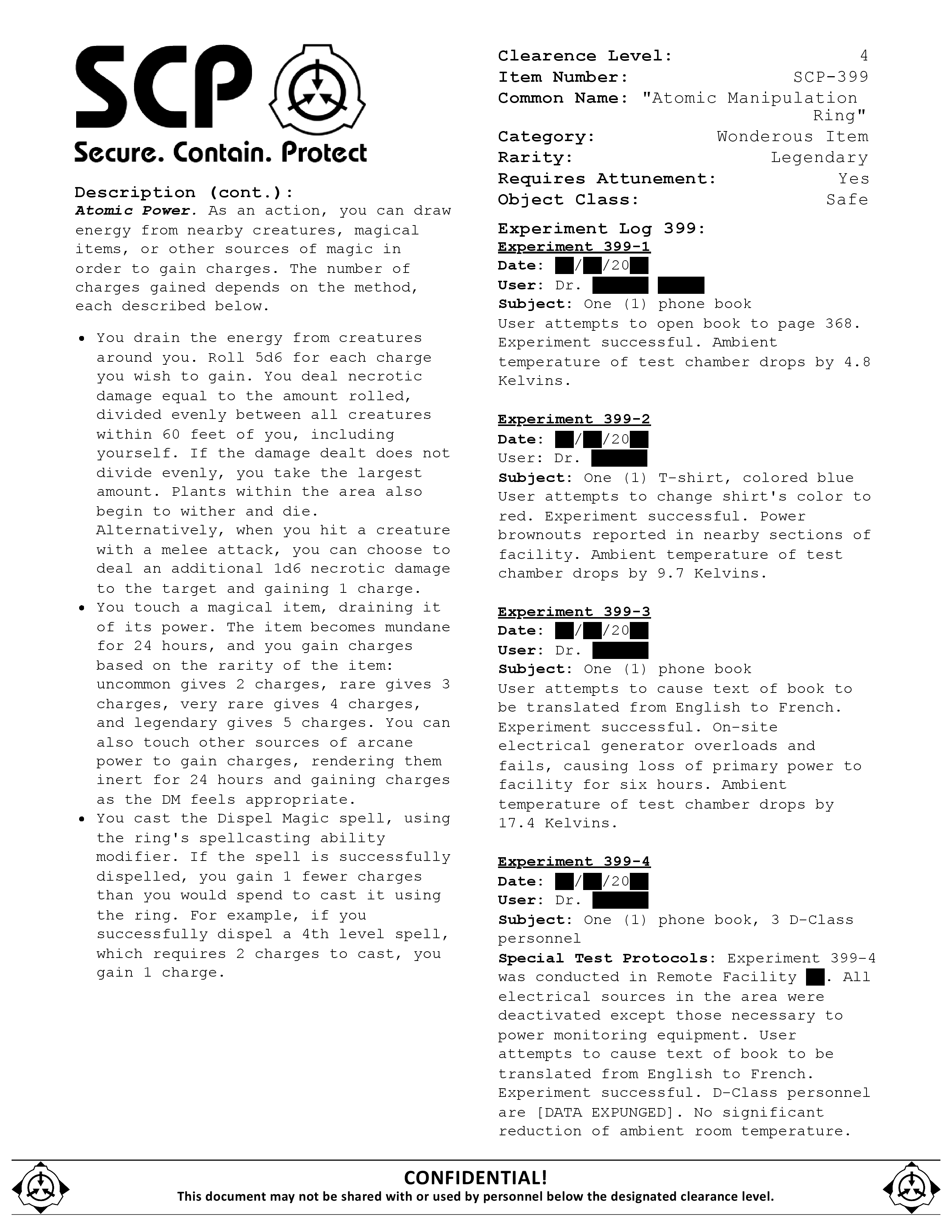 SCP Items: Batch III – The Foundry