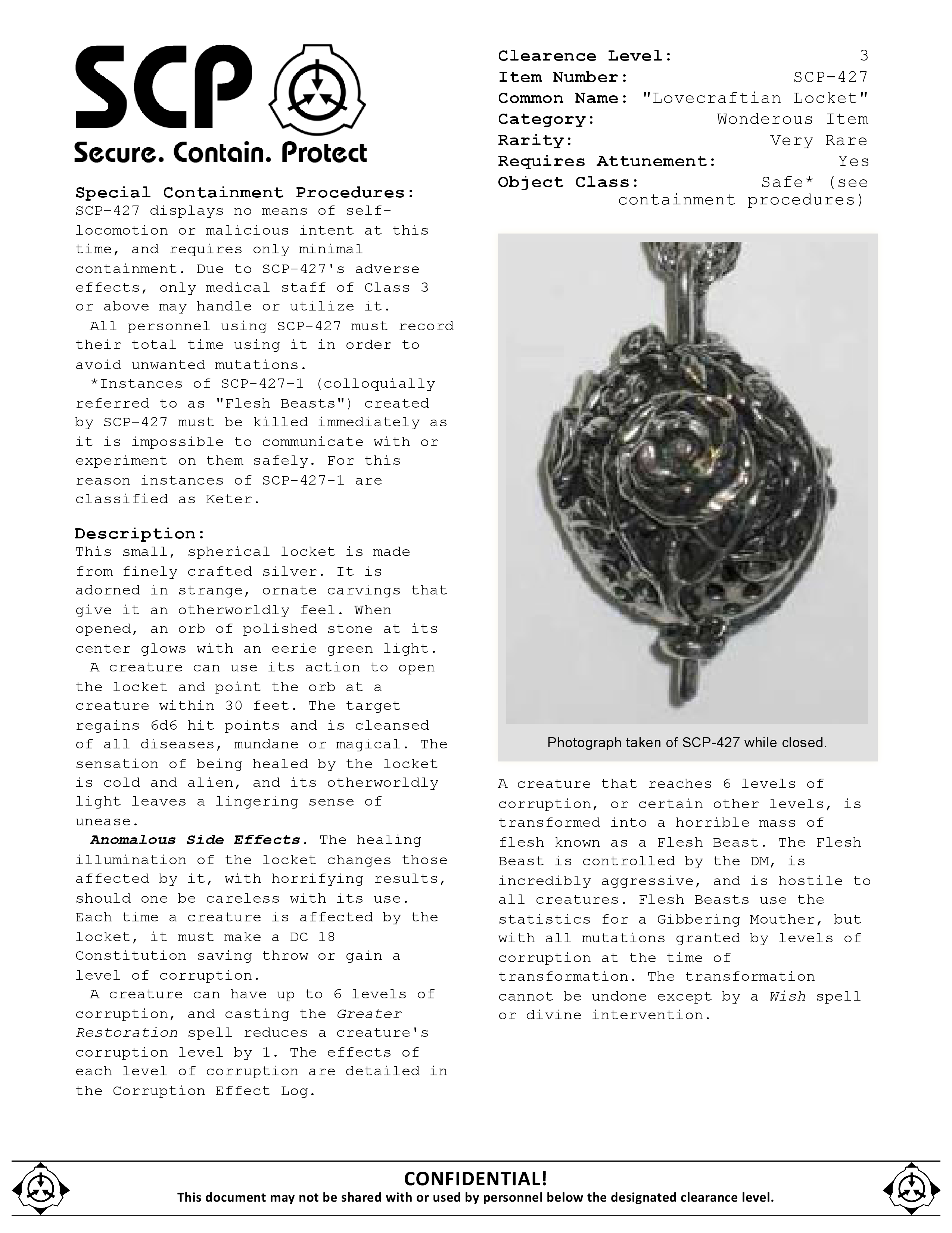 SCP Items: Batch III – The Foundry