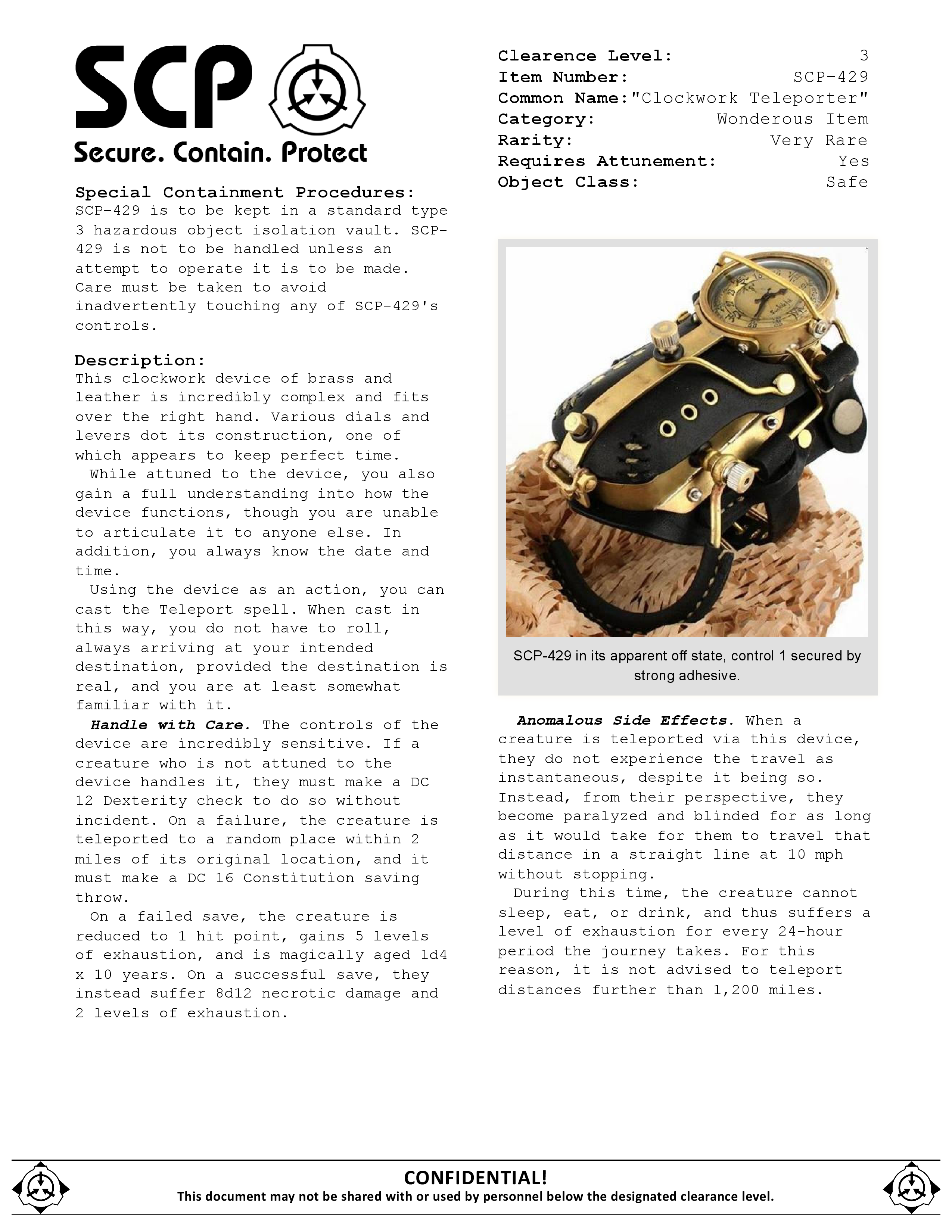 SCP Items: Batch III – The Foundry