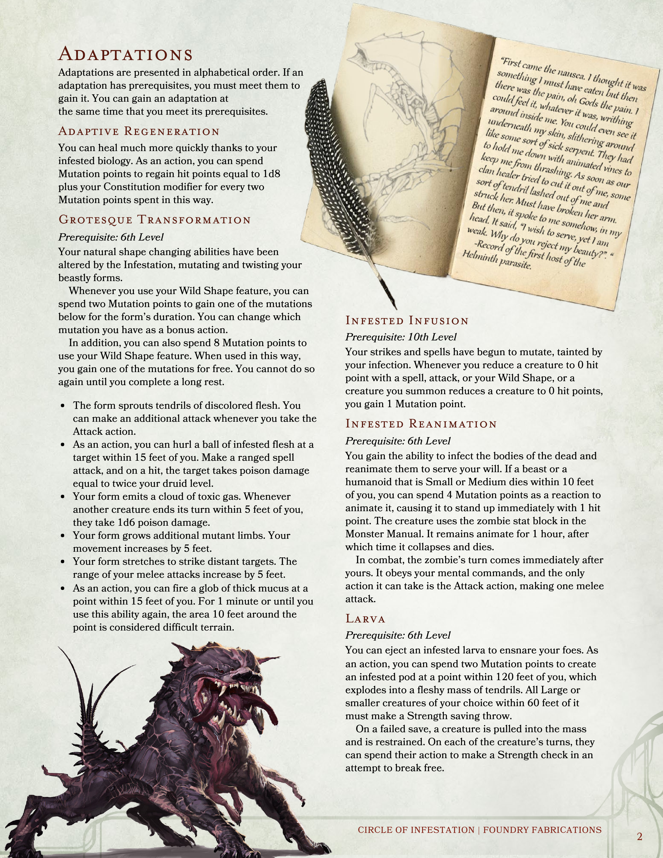 Druid Circle: Circle of Infestation – The Foundry